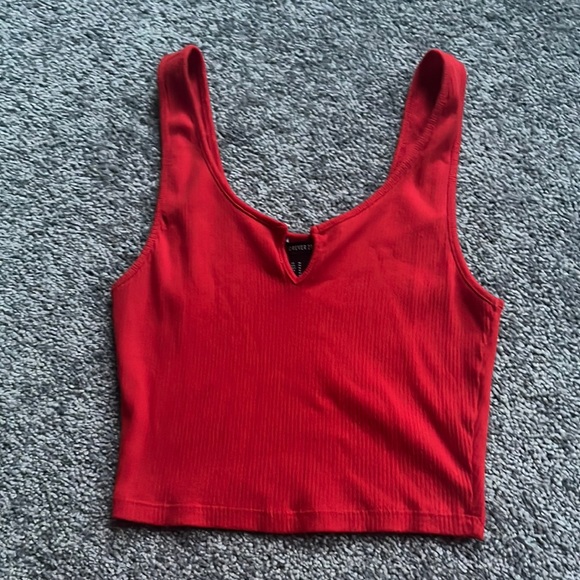 Forever 21 | Tops | Notch Ribbed Crop Top | Poshmark